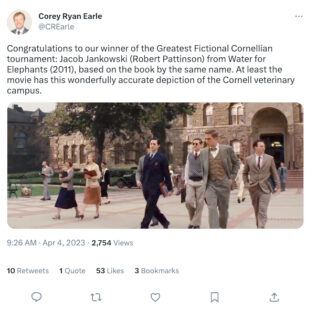 And the Greatest Fictional Cornellian in TV and Movie History Is ...