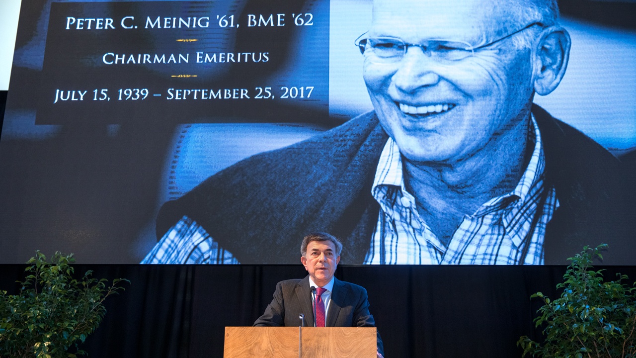 Campus leaders pay tribute to Peter Meinig - Alumni, parents, and ...