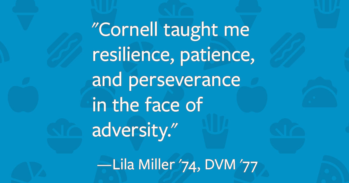 Lila Miller '74, DVM '77 reflects on her experience - Alumni, parents ...