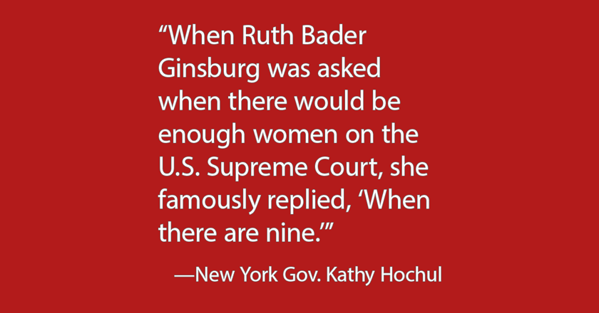 Gov. Kathy Hochul honors Ruth Bader Ginsburg ’54 - Alumni, parents, and ...