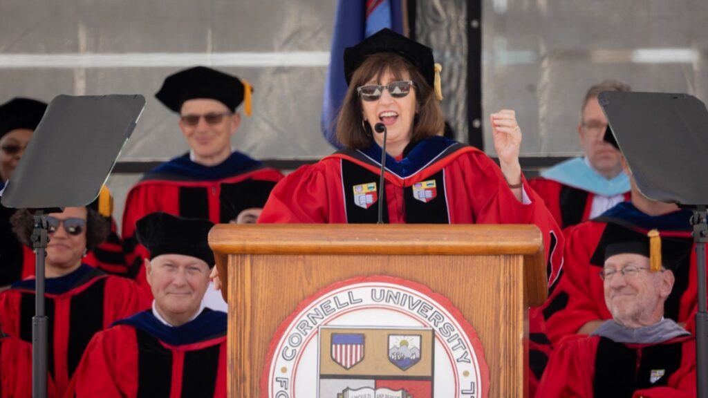President Martha E. Pollack celebrates Cornell's 155th graduation class ...