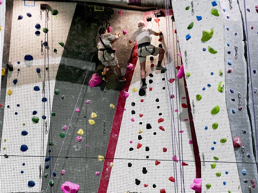 Jon Lindseth ’56 atop the Lindseth Climbing Wall - Alumni, parents, and ...