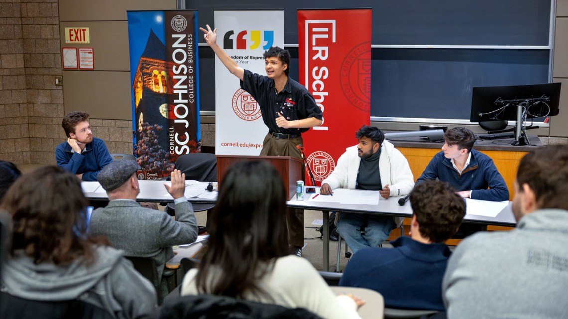 Students debate freedom of expression's impact on business - Alumni ...