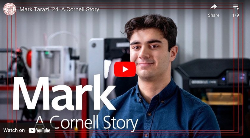 Mark Tarazi '24: A Cornell Story - Alumni, parents, and friends | Cornell University