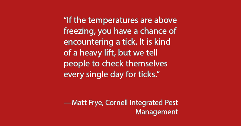 “Every season is tick season,” says Cornell expert - Alumni, parents ...